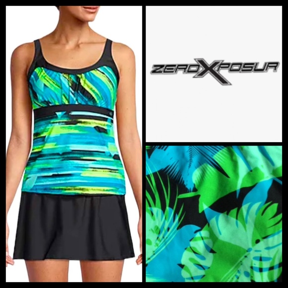ZeroXposur | Swim | Nwt Zeroxposur Print Upf 3 Tankini Top | Poshmark